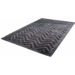 Teppich Kayoom "Luxury 410" Teppiche Gr. B/L: 80 cm x 150 cm, 13 mm, 1 St., grau (anthrazit) Esszimmerteppiche