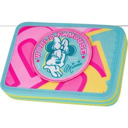 CoolPack Federmäppchen Etui XL, Disney, Minnie Mouse, mit 2 Reißverschlüssen, befüllt, rosa