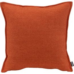 HOCK H.O.C.K. Dekokissen Mali, einfarbig, Kissenhülle mit Füllung, 1 Stück, orange