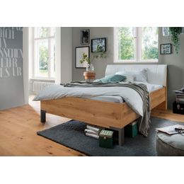 Wiemann Futonbett Monaco, mit Polsterkopfteil, beige|weiß