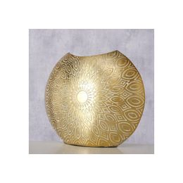 Boltze Dekovase "Valenca" aus Aluminium in gold