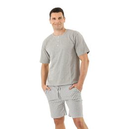 ALBERT KREUZ Schlafanzug Pyjama kurz atmungsaktiv (1 Set bestehend aus Oberteil und Hose)
