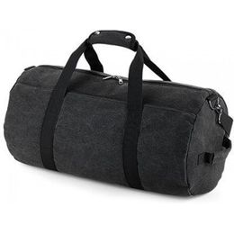 BagBase Reisetasche Reisetasche Vintage Canvas Barrel Bag