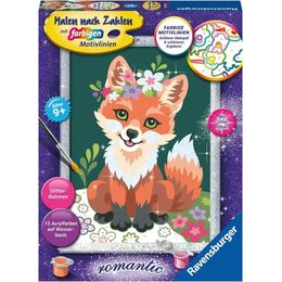 Ravensburger Malen nach Zahlen Blumiger Fuchs, Made in Europe, FSC® - schützt Wald - weltweit, bunt