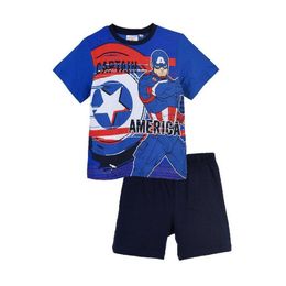 The AVENGERS Shorty Captain America Kinder Jungen Pyjama Schlaf-Set (2 tlg)