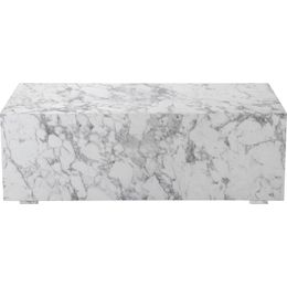 LEONIQUE Couchtisch Ronthon (1-St), Tischplatte in Marmor Optik, pflegeleichte Oberfläche, Höhe 40 cm, grau|weiß