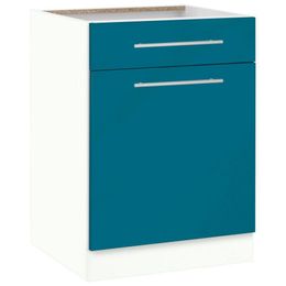 Wiho-Küchen wiho Küchen Unterschrank Flexi2 Breite 60 cm, blau|weiß