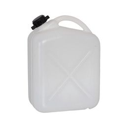 Geli Gießkanne Wasserkanister aus Kunststoff mit Deckel oder Hahn weiß-10 Liter (mit Deckel10 Liter)