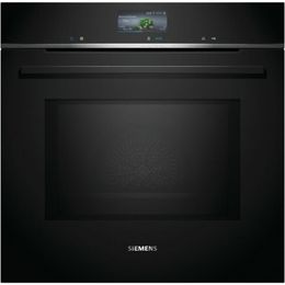 IQ700, Einbau-Backofen mit Mikrowellenfunktion, 60 x 60 cm, Schwarz, Edelstahl HM736GAB1 - Schwarz, Edelstahl - Siemens