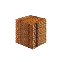 Mojawo Klickfliese 33 Stück ca. 3 QM Holzfliese Akazienholz FSC®-zertifiziert 30x30cm Fliese Stecksystem Zuschneidbar