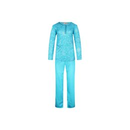 TEXEMP Pyjama Damen Pyjama Schlafanzug Set Baumwolle Langarm Nachtwäsche Lang (Set) 90% Baumwolle