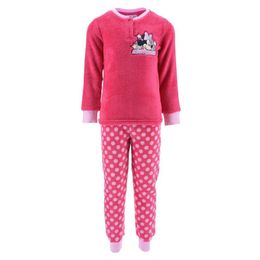 Disney Minnie Mouse Schlafanzug Mädchen Schlafanzug Pyjama Langarm Shirt + Schlaf-Hose (2 tlg) Mini Maus