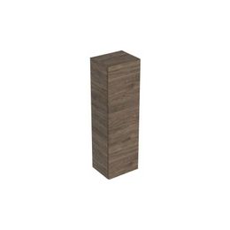 Keramag Geberit Smyle Square Mittelhochschrank, 500361, 36x118x29,9cm, mit 1 Tür, Farbe: Nussbaum hickory /Melamin Holzstruktur - 500.361.JR.1