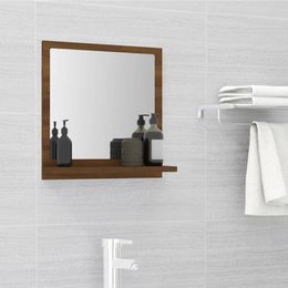 MAISONCHIC - Badspiegel,Wandspiegel,Badzimmer Spiegel Braun Eichen-Optik 40x10,5x37 cm Holzwerkstoff AGHDE212572