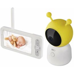 EMOS GoSmart Babyphone mit 5'' LCD-Monitor und 3000 mAh Akku, WiFi und App, drehbar, fokussierbar, 2-Wege-Audio, IR-Nachtsicht, inkl. Netzteil, H4052