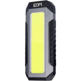 Edm - Aluminium-LED-Taschenlampe 10 w, 3 LEDs, 1000 lm, 2 x 2000 mAh