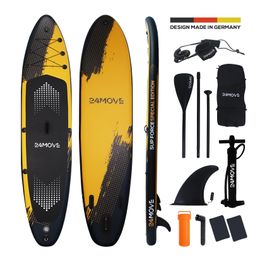 24MOVE® Standup Paddle Board SUP, inkl. umfangreichem Zubehör, Paddel und Hochdruckpumpe, SPECIAL FORCE, 366x80x15cm