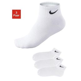 Nike Kurzsocken (3-Paar) mit weichem Frottee, weiß