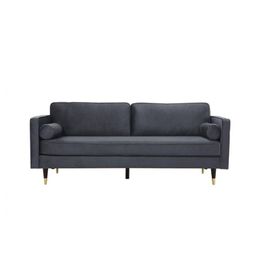 Concept-usine - 3-Sitzer-Sofa aus Samt, dunkelgrau nahla - Grau