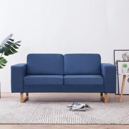 Bonnevie - 2-Sitzer-Sofa,Sofas gerade Stoff Blau vidaXL