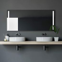 Talos - Light Badspiegel mit Beleuchtung � led Badezimmerspiegel 160x70 cm � Wandspiegel mit led Lichtausschnitt � Spiegel mit Lichtfarbe neutralwei�