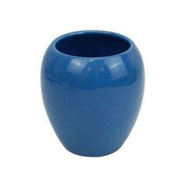 Meditrade GmbH Blauer keramik-zahnbürstenbecher modernes badzubehör 79257