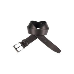 BOSS Ledergürtel mit eckiger Schließe und eingraviertem Logo, schwarz