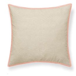 Today - Deko-Kissen gypset, Baumwolle, 50 x 50 cm, beige mit grauem Rand