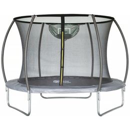 HABITAT ET JARDIN Trampolin mit Innennetz und Basketballkorb Jumper ø 3,70 - Grau