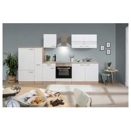 respekta Küchenzeile ohne Geräte B: 300 cm Eiche Dekor/Weiß, modern