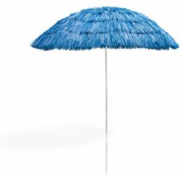 Dema Hawaii Strohschirm blau 160 cm UV30 Strandschirm Sonnenschirm Gartenschirm