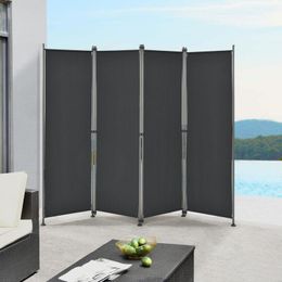 Pro.tec - Trennwand Modica Outdoor 170x215 cm Schwarz