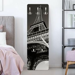 MICASIA Garderobe Paris - Eiffelturm - Schwarz Größe HxB: 119cm x 39cm