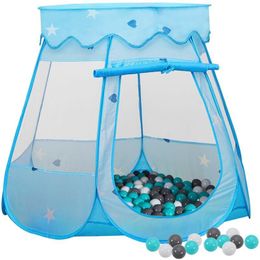 Bonnevie - Kinder-Spielzelt Kinderzelt mit 250 Bällen Blau 102x102x82 cm vidaXL