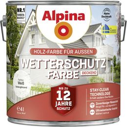 Alpina - Wetterschutzfarbe deckend 4 l weiß