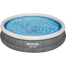 Bestway - Fast Set Rattan-Pool-Set mit Filterpumpe