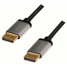 DisplayPort-Kabel CDA0100, Stecker/Stecker, Alu, 4k, 1m - Logilink