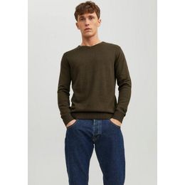 Jack & Jones Jack & Jones V-Ausschnitt-Pullover EMIL KNIT V-NECK, grün