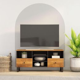 Bonnevie - TV-Schrank,TV-Möbel 100x33x46 cm Massivholz Mango und Holzwerkstoff vidaXL