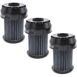 3x Faltenfilter kompatibel mit Bosch bgs 62531, 6253101, 6253002, 6-2531 (Serie 01 und 02) Staubsauger - Filter, Patronenfilter, schwarz - vhbw