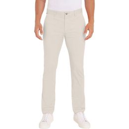 Tommy Hilfiger Chinohose BLEECKER CHINO 1985 PIMA COTTON mit dezenter Labelflag über der Gesäßtasche, beige