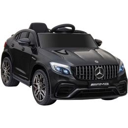 HOMCOM - Kinderfahrzeug Elektroauto Mercedes-Benz für Kinder 2,5 bis 5 Jahren, Schwarz, 115 x 70 x 55 cm - Schwarz