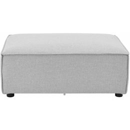 Ottomane Domas - modulares Sofa in Stoff Hellgrau - Wohnzimmer Couch - Modulsofa 130 kg belastbar - Sofagarnitur Wohnlandschaft - Juskys