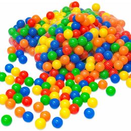 LittleTom 500 bunte Bälle für Bällebad 5,5cm Babybälle Plastikbälle Baby Spielbälle