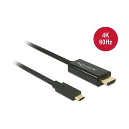 Kabel usb Type-C™ Stecker hdmi-a Stecker DP-Alt Mode 4K 60 Hz 3 m schwa (85292) - Delock