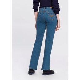 Arizona Bootcut-Jeans Comfort-Fit High Waist, blau
