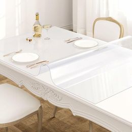90x180 cm Transparent Tischfolie 1 mm Schutzfolie Folie Abgeschrägte Tischdecke aus pvc Maschinenzuschnitt durchsichtige Schutzfolie - WOLTU