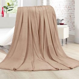 Bestlivings - Kuscheldecke Cashmere Touch 200x220cm ( Camel ) Flauschige Wohndecke für Sofa, Couch und Bett, Tagesdecke oeko-tex - Sofaüberwurf