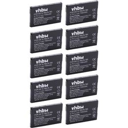 10x Akku kompatibel mit Siemens Gigaset SL750, SL750H, SL750H Pro, SL78, SL800H Pro schnurlos Festnetz Telefon (700 mAh, 3,7 v, Li-Ion) - vhbw