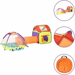 Spielzelt Kinderzelt mit 250 Bällen Mehrfarbig 338x123x111 cm vidaXL